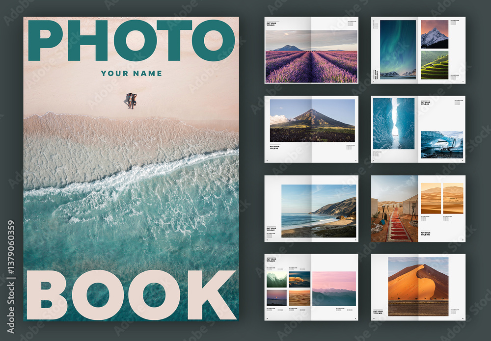 Photography Book Layout Шаблон Stock | Adobe Stock