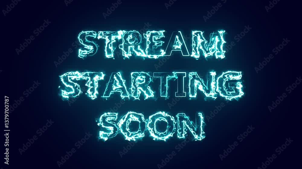 stream starting soon neon text animation 4k video. stream starting soon ...