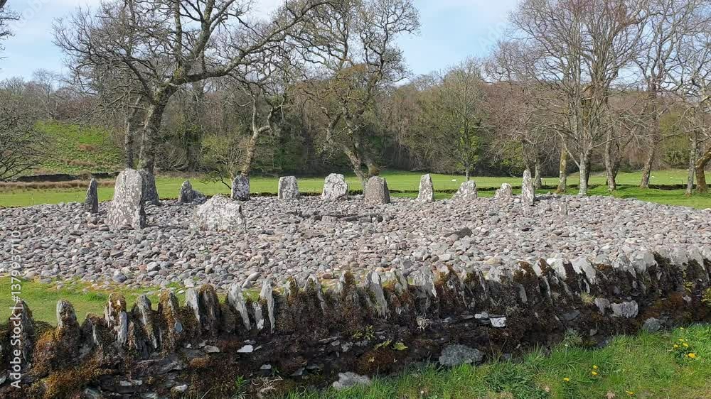 Neolithic and Bronze Age site ancient stone markers and cairn in ...