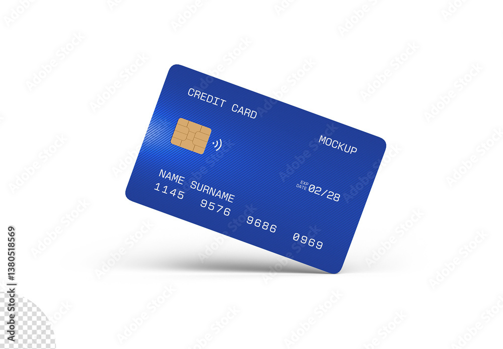 Floating Credit Card Mockup Stock Template | Adobe Stock