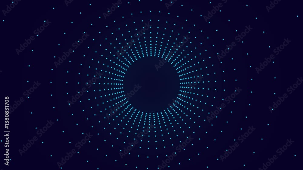 neon style high tech dots spiral vj loop abstract background, concept ...