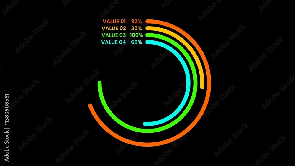 Modern Circle Chart Infographic Stock Template | Adobe Stock
