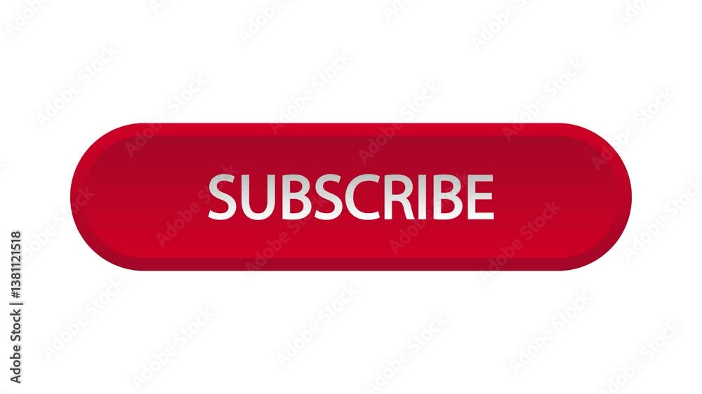 An animated Subscribe button with a green and white screen effect ...