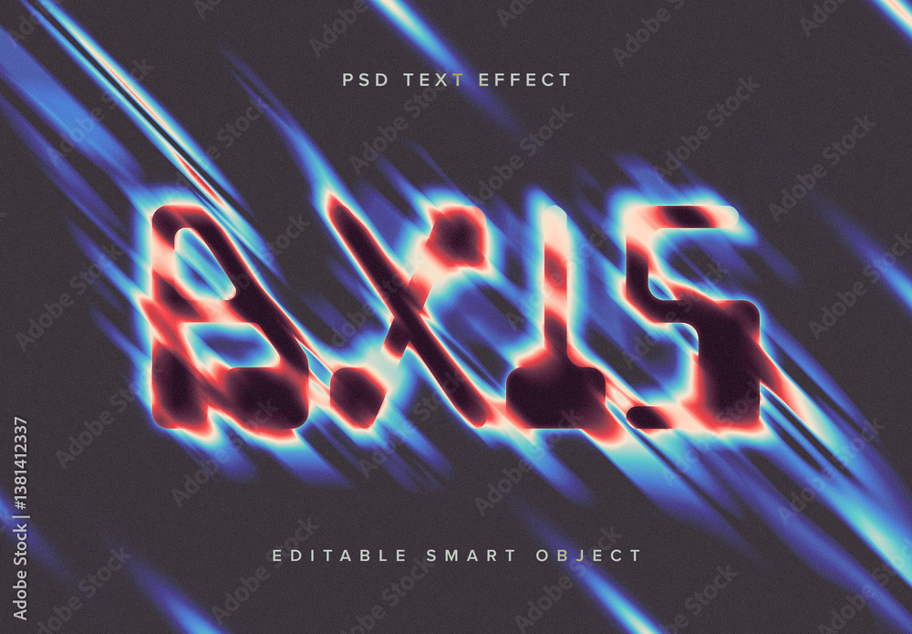 Dissolving Text Effect Mockup Stock Template | Adobe Stock