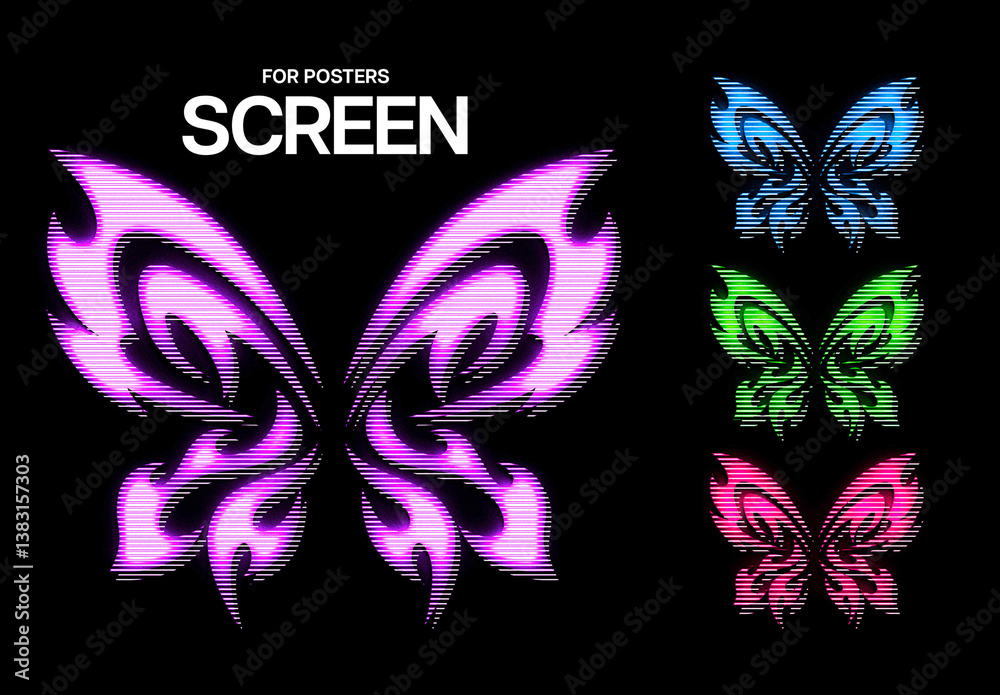 Screen Logo Effect Mockup Stock Template | Adobe Stock