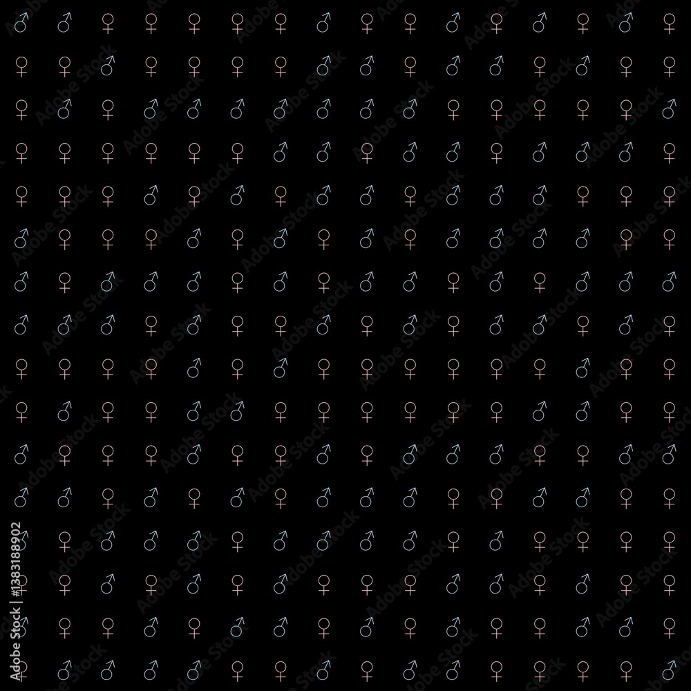 Poster 16x16 matrix for a total of 256 mixed male and female symbols ...