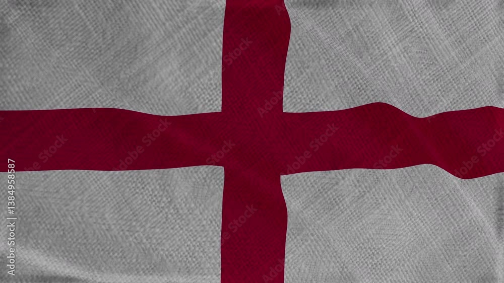 Flag of England, England 3D Animation flag waving in the wind. 4K ...