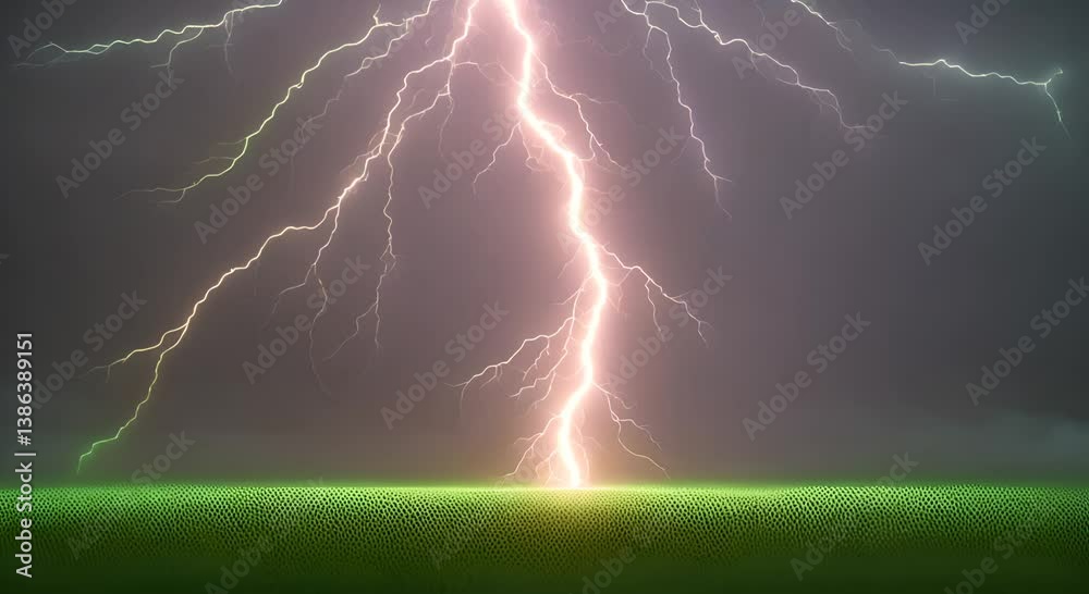 A strikingly lifelike simulation as animated lightning strikes and ...
