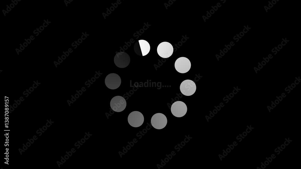 Overlay Loading or Progress Icon Indicator black Background, Loading Animation Loading download ...