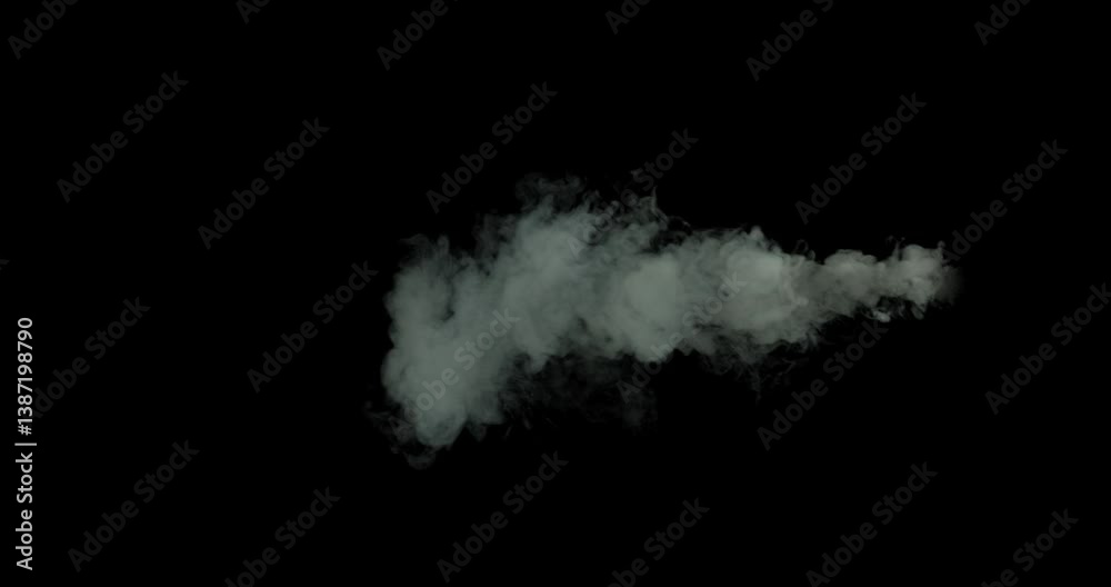 Smoke animation on a black background. Smoke, steam, explosion, fire ...