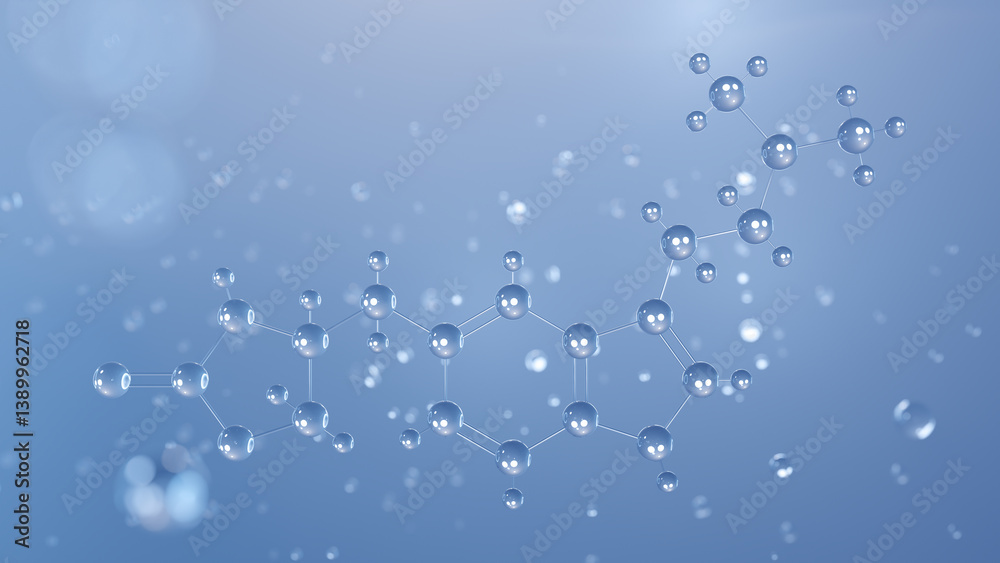Poster zolmitriptan molecular structure, 3d model molecule, psychiatric ...