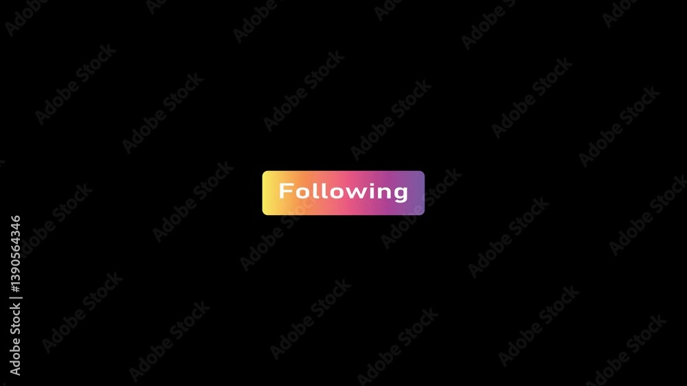 Click on follow button with arrow cursor. Social media follow button ...