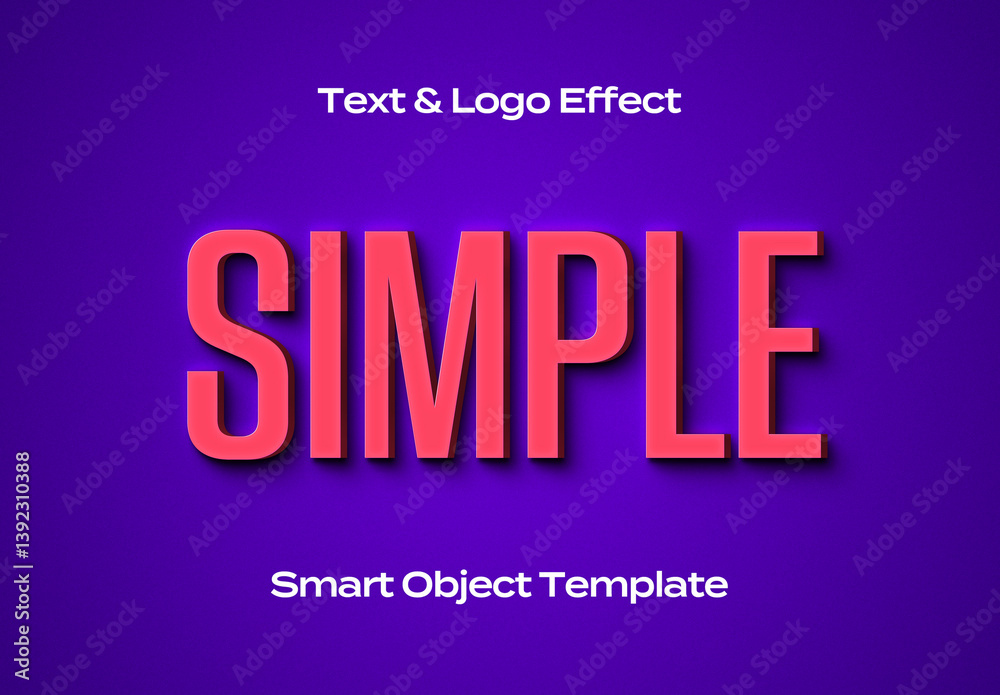 Simple Minimal Clean Text Logo Style Effect Mockup Logotype Template ...