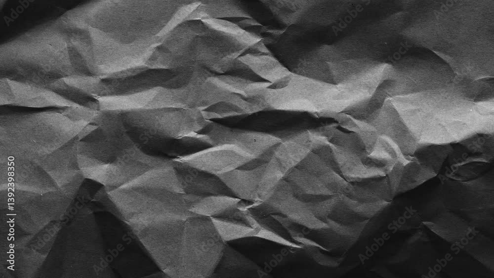 Crumpled paper texture. Stop motion. Seamless loop. Grunge paper ...