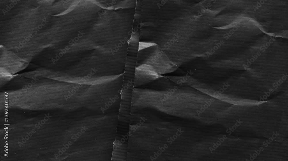 Crumpled paper texture. Stop motion. Seamless loop. Grunge paper ...