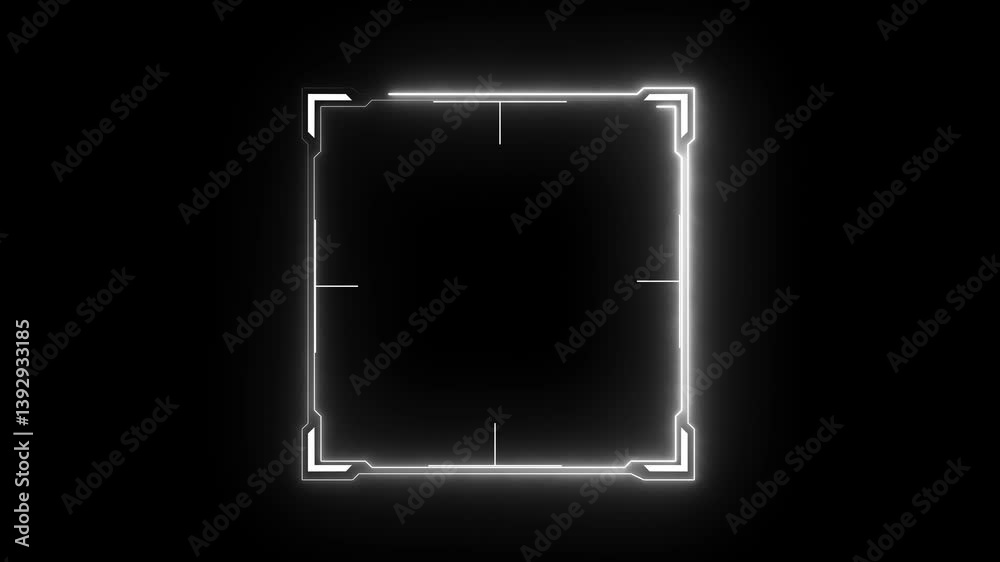 Looping Square Hud UI Radar Display Target Scanning & Tracking ...