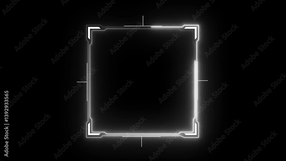 Looping Square Hud UI Radar Display Target Scanning & Tracking ...