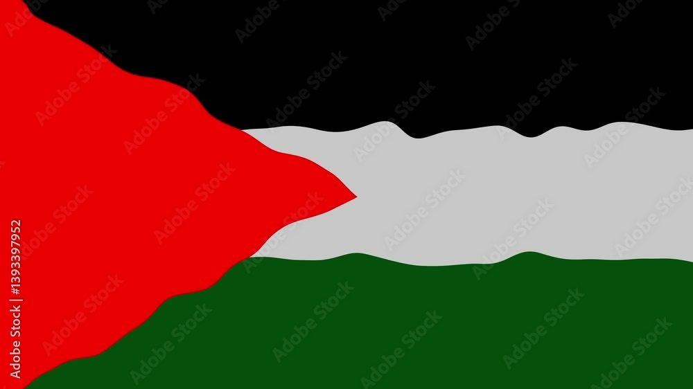 Palestine Flag Transition, Flag of jordan waving on a loopable 4K ...