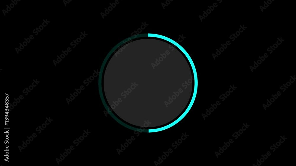 Oval green frame self drawing line animation. Design element on black ...