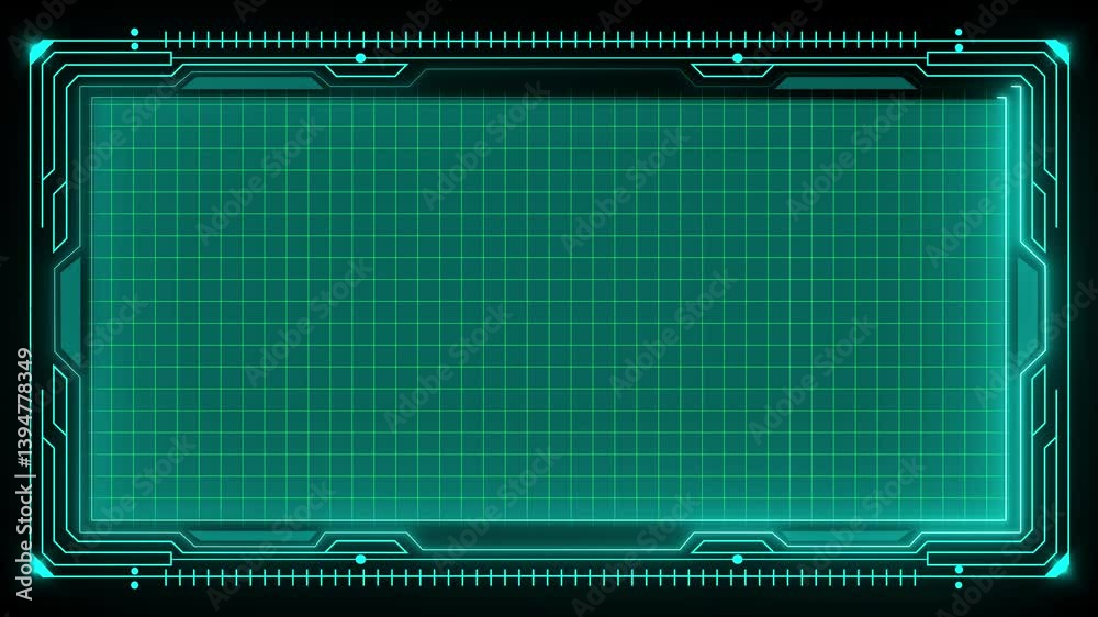 Technology HUD Loop Animation. Frame border HUD element.Abstract ...