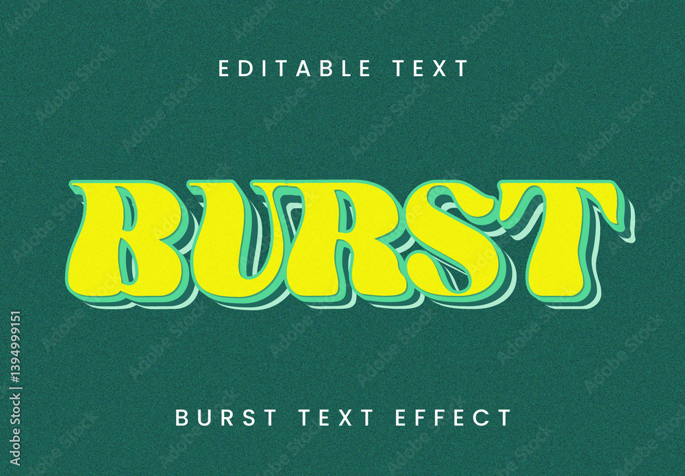 Editable Burst Text Effect Layout Stock Template | Adobe Stock