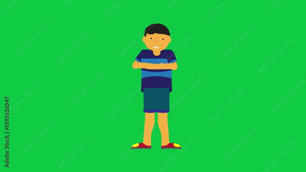 Animated talking character with crossed arms and expression. Character ...