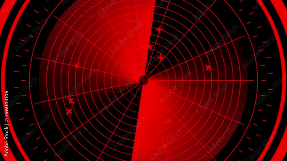 An air traffic control tower equipped with radar screen. Sci-Fi ...