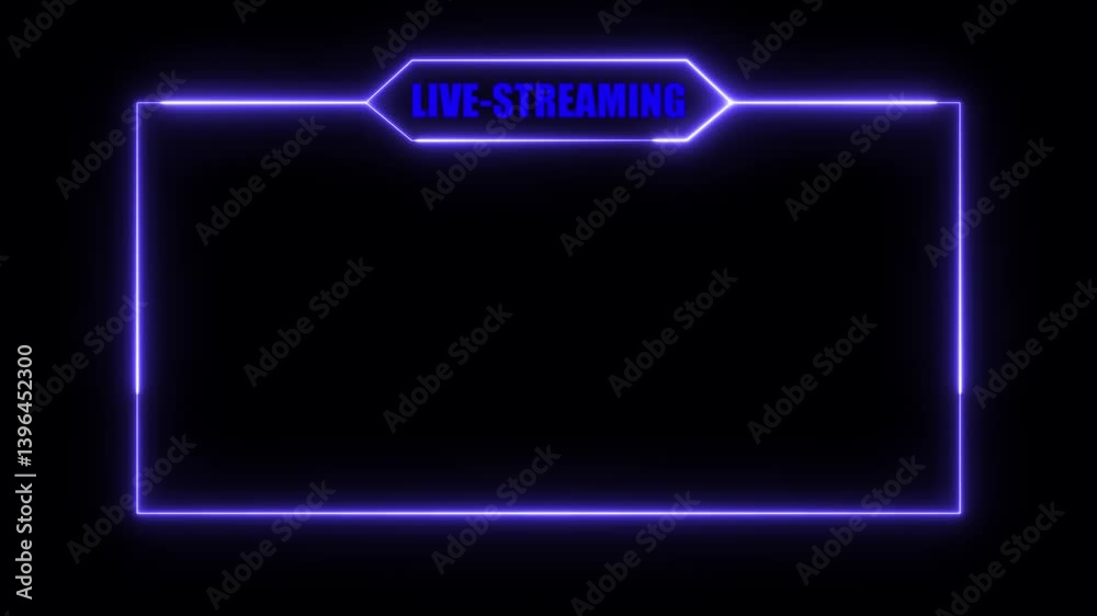 Neon frame live streaming game live Stream overlay animation for live ...