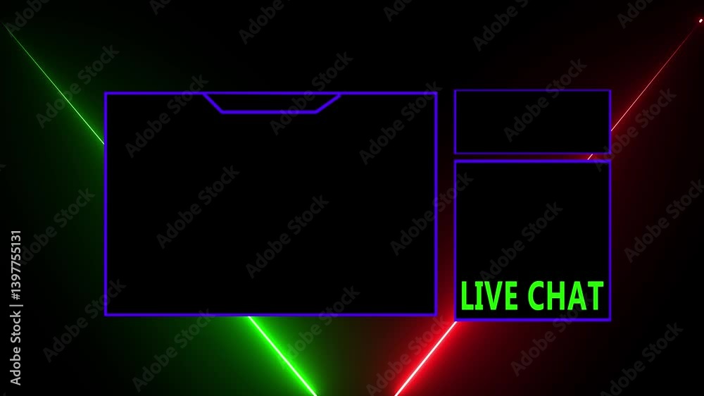 Neon stream overlays intermission screen,,futuristic twitch overlay ...