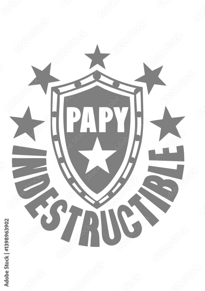 Poster papy indestructible bouclier logo fete des peres – Wall Art ...