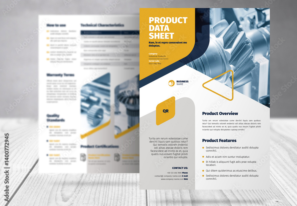 Product Specification Data Sheet Template Stock Template | Adobe Stock