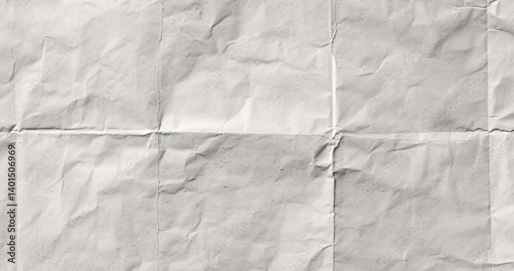 Vidéo Stock Crumpled paper texture loop. Realistic folded wrinkled ...