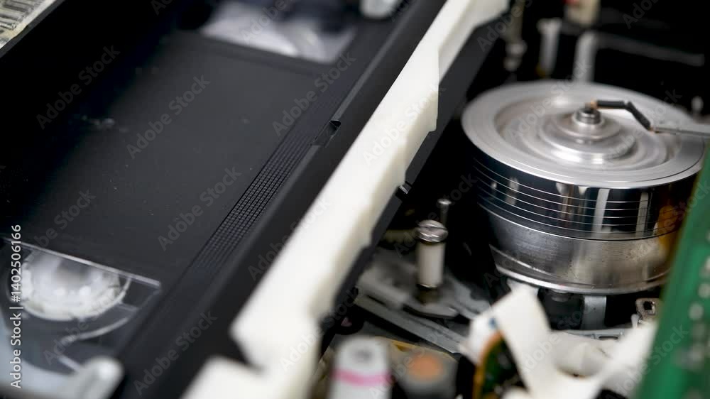 Operation of the mechanism for loading and unloading film in a VHS ...