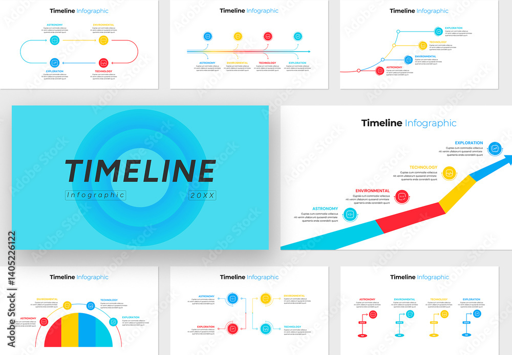 Project Timeline Infographic Presentation Layout Stock Template | Adobe ...