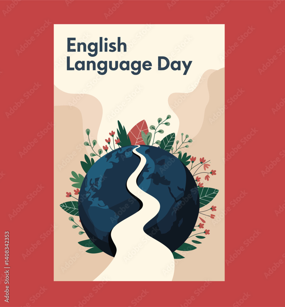 English Language Day. April 23. Holiday concept. Template for ...