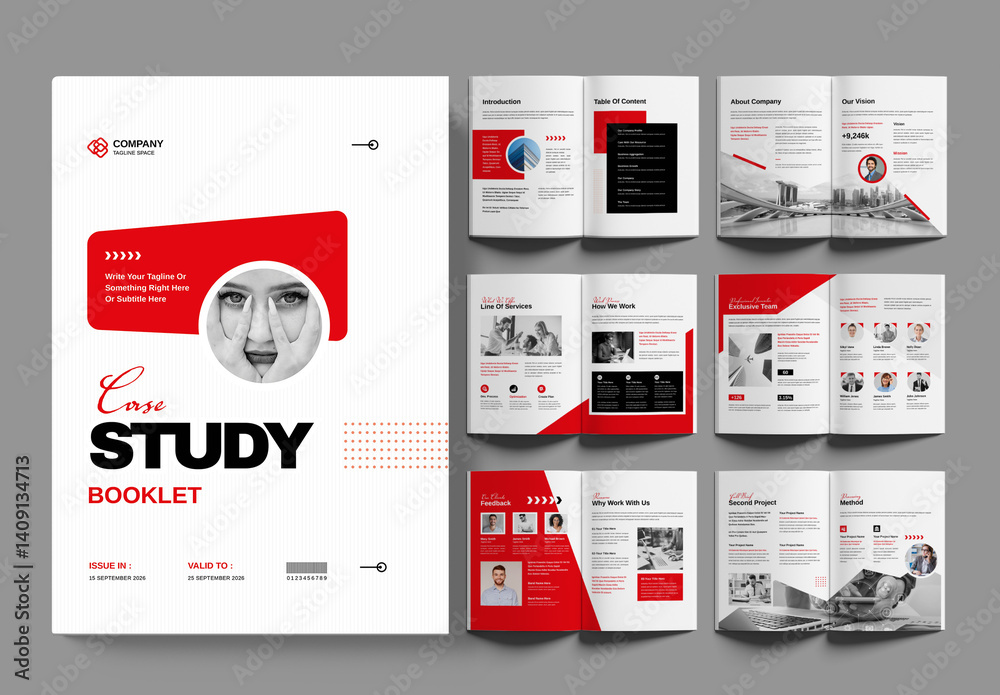 Case Study Booklet Template Layout Stock Template | Adobe Stock