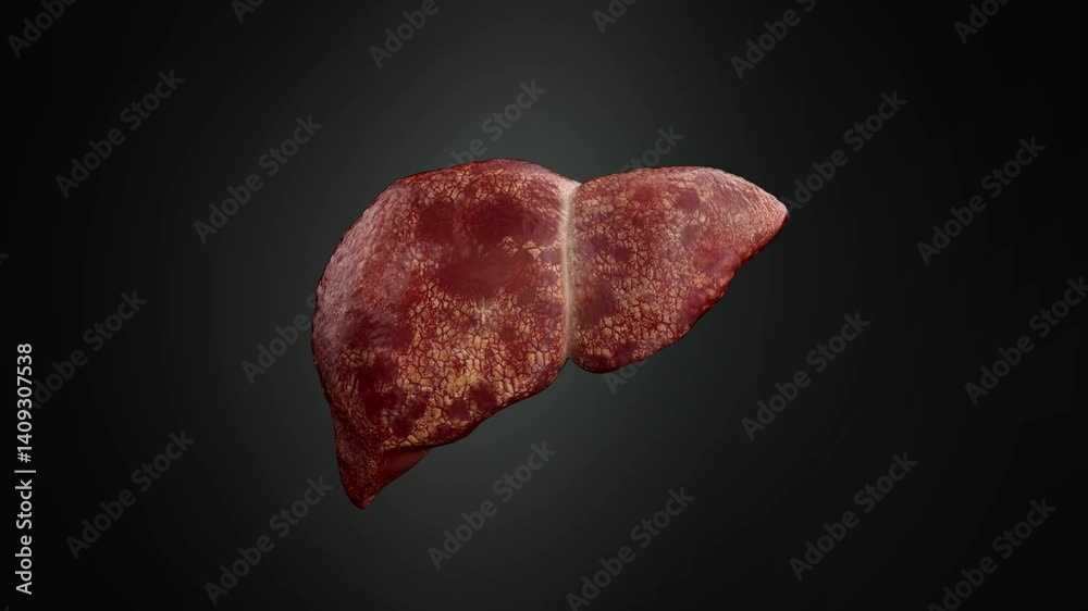 Liver cancer lesions, liver changes from normal to liver cancer, liver ...