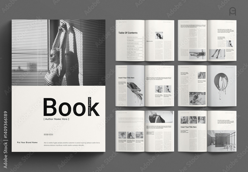 Minimal Book Layout Design Template Stock Template | Adobe Stock