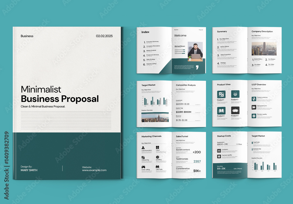 Business Proposal Booklet Template Stock Template | Adobe Stock