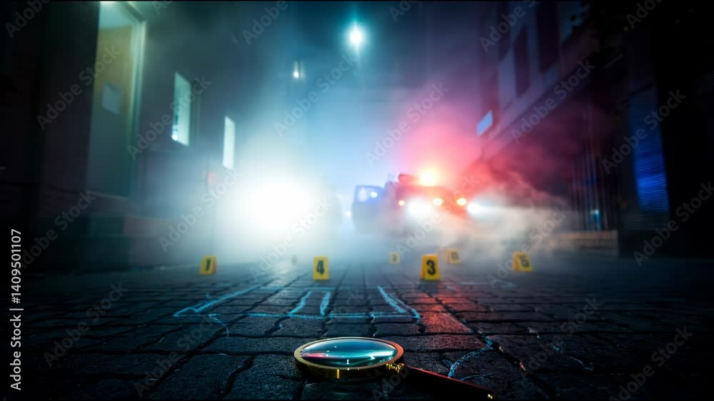 Intro to detective, crime scene, detective background, police cars ...