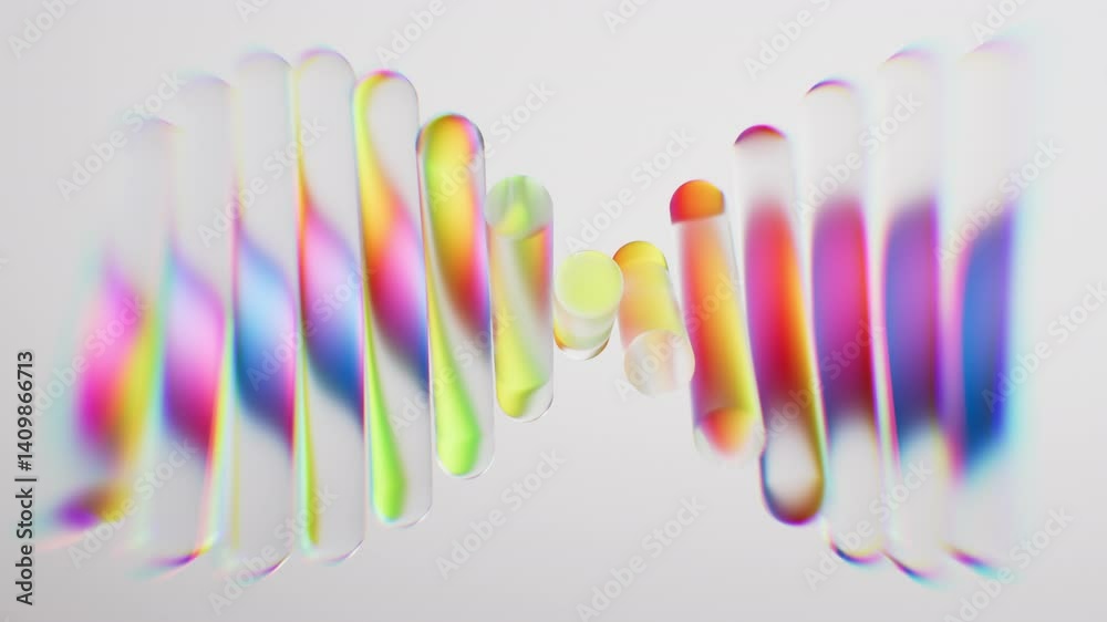 Looping 3D animation. Abstract minimalist aesthetic background with ...