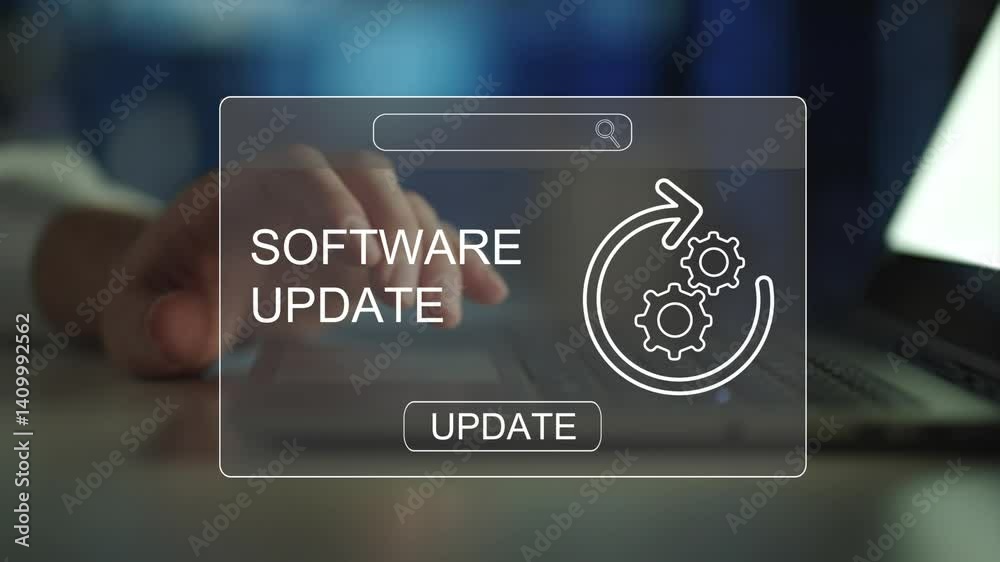 Vidéo Stock Installing update process. Software updates or operating ...