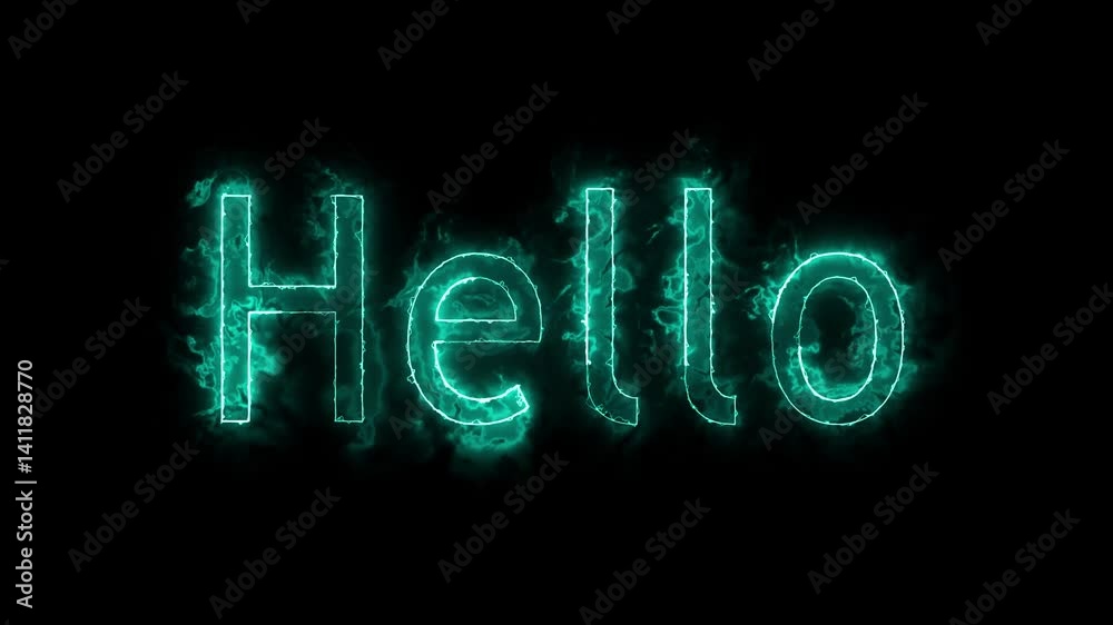 HELLO. Modern calligraphy script word hello. Hand-drawn cursive font ...