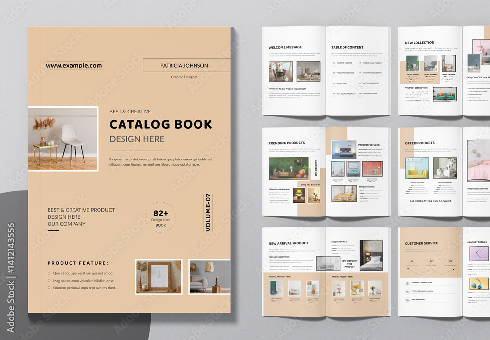 Catalog Book Template Layout Stock Template | Adobe Stock