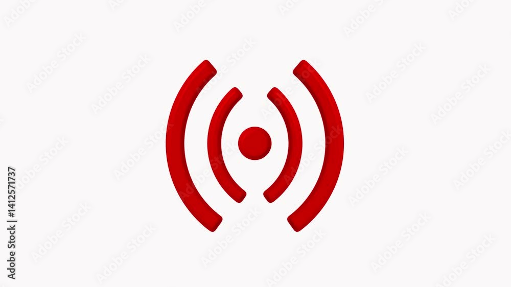 Radio waves Animation of radio waves spreading on transparent ...