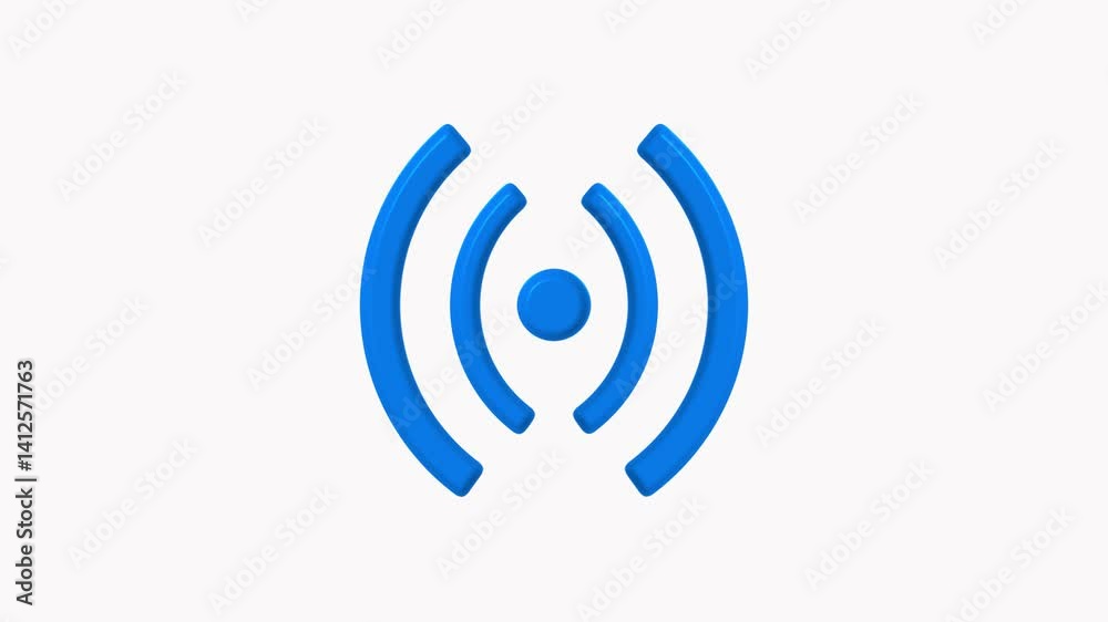 Radio waves Animation of radio waves spreading on transparent ...