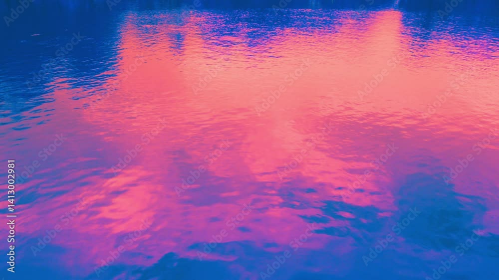 Psychedelic Abstract vivid art textured of water reflection patterns ...