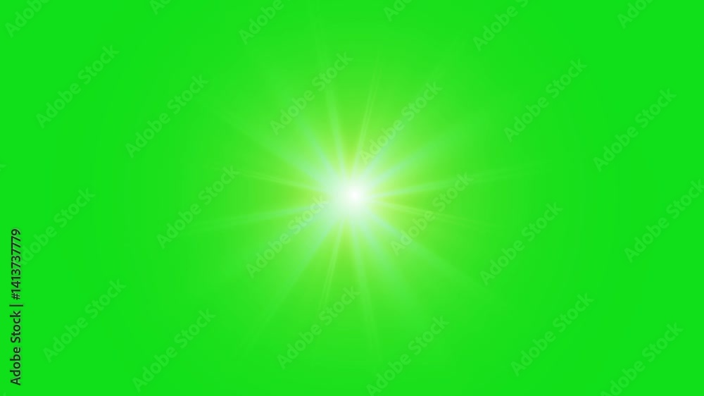Lens Flare Chroma Key Green Screen. Optical Lens flare Green Screen ...