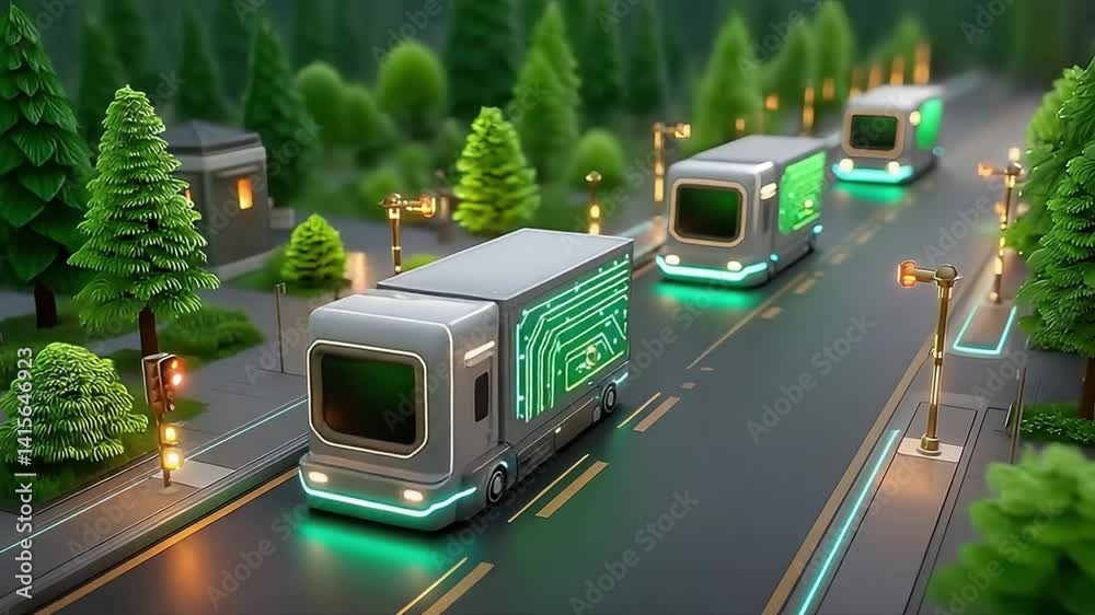 Autonomous delivery vehicles driving through smart urban grid ...