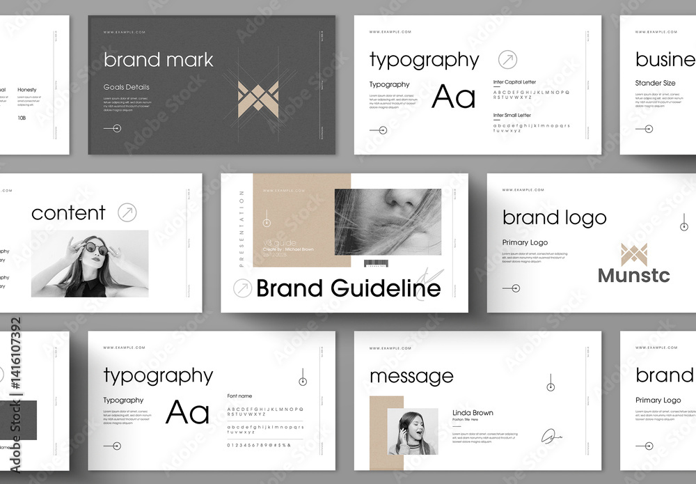 Brand Guideline Presentation Template Minimal and Professional Layout ...